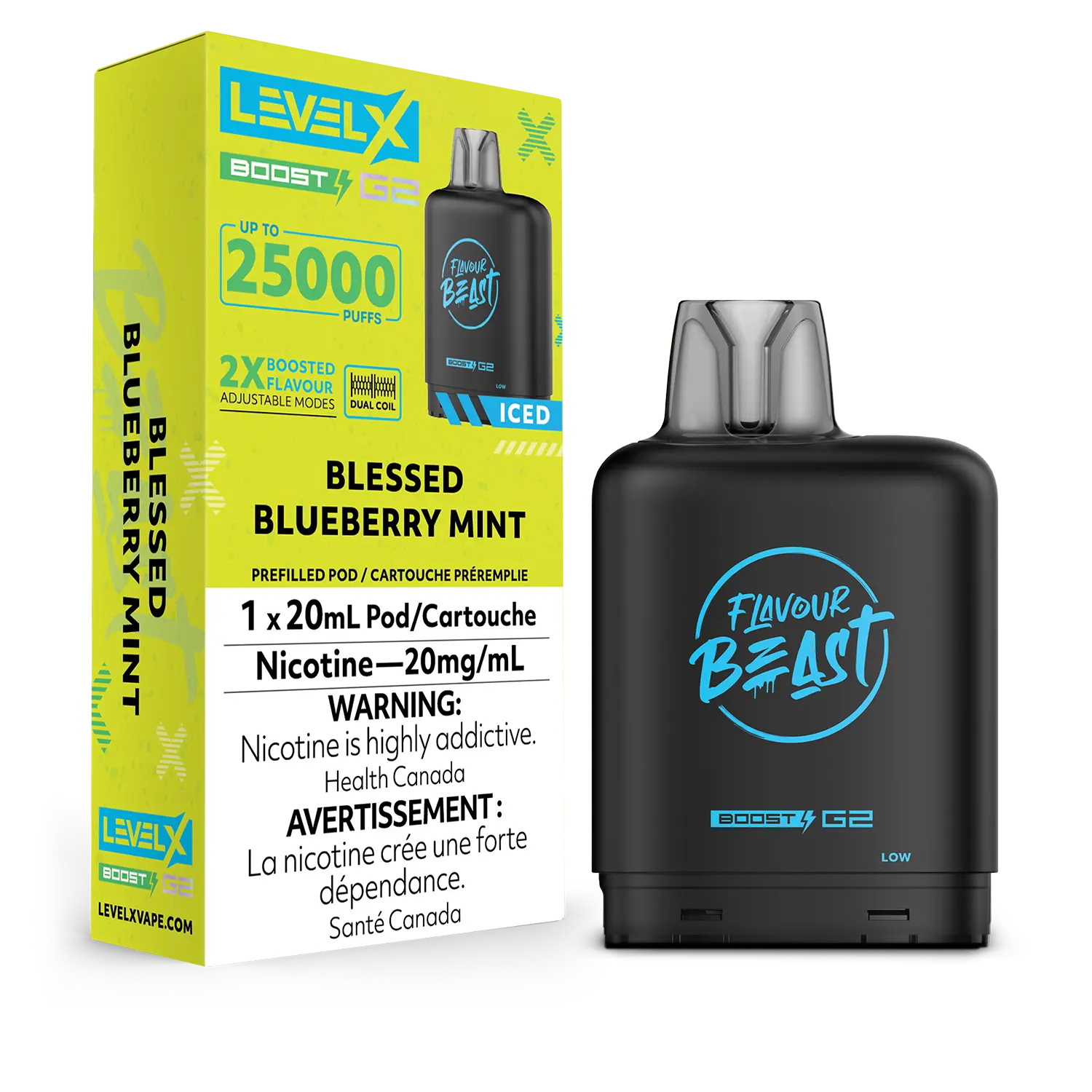 Level X Boost G2 Pod - Flavour Beast - Blessed Blueberry Mint – Level X ...